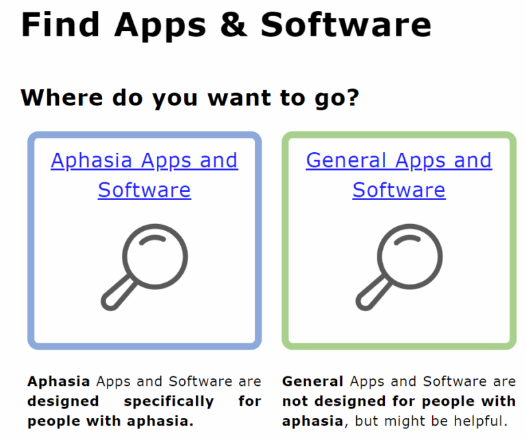 The Aphasia Software Finder | The Tavistock Trust for Aphasia